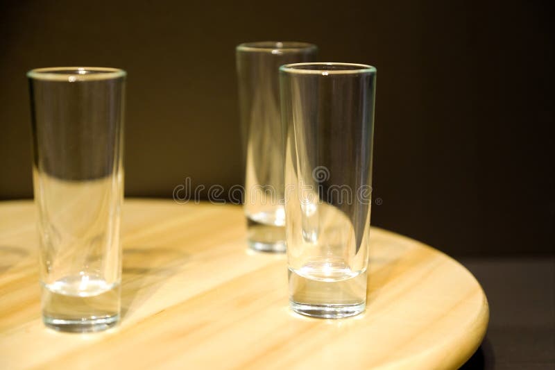 Collage of Empty Glasses Isolated on White Stock Image - Image of ...