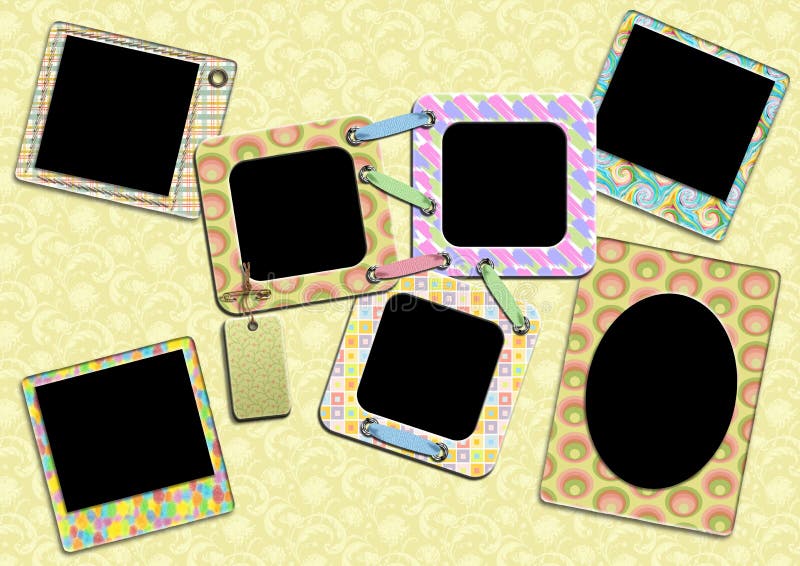 Template for a Collage Photo. Stock Illustration - Illustration of ...