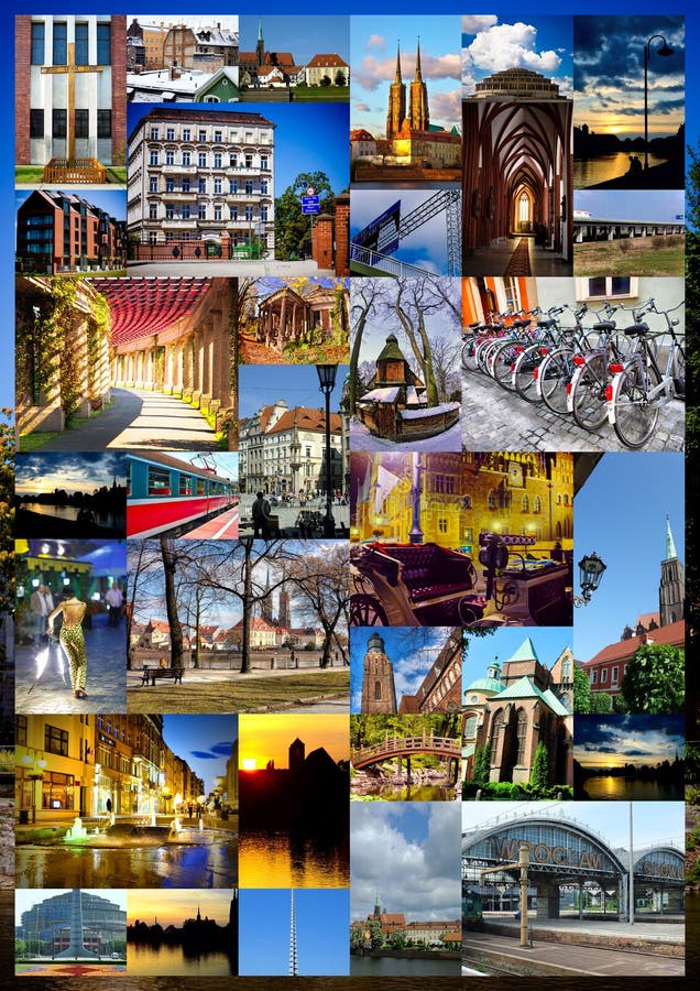 Ciudad europea en collage foto de archivo. Imagen de grupo - 27640160