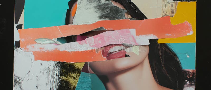 Exploring Texture and Color in a Minimalistic Scrapbook Collage Art Piece Stock Image - Image of ...