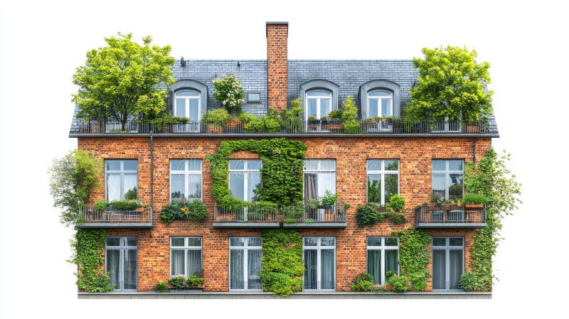 Urban Architecture Collage Showcasing Green Elements in Building Design ...