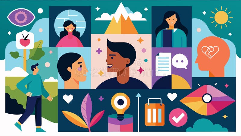 A Collage Featuring Layers of Images and Words Each Representing a ...