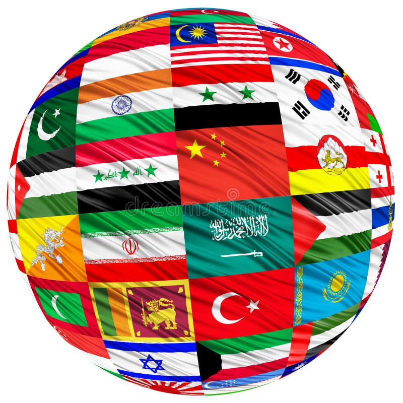 Collage from Flags of the Different Countries Stock Illustration ...