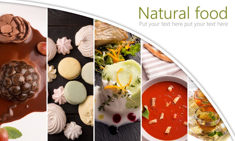 Collage Form Photos of Natural Food Stock Photo - Image of pear, main ...