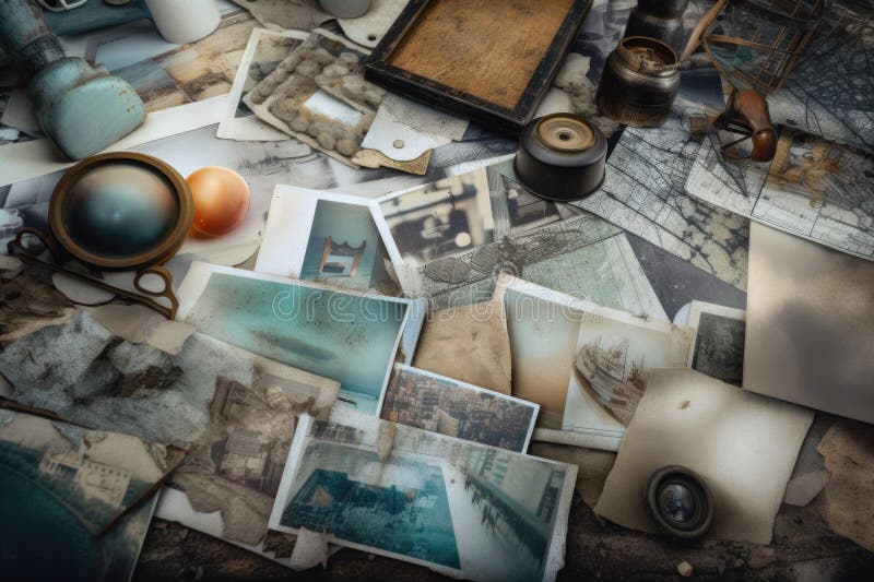 Collage with Images from Nature and Text Overlay Stock Illustration ...