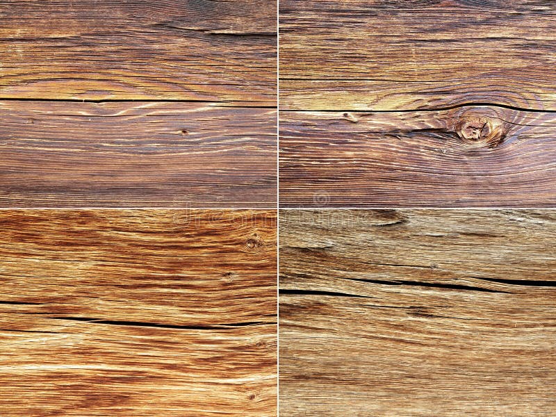 Collage of Four Wood Textures Stock Photo - Image of abstract, home ...