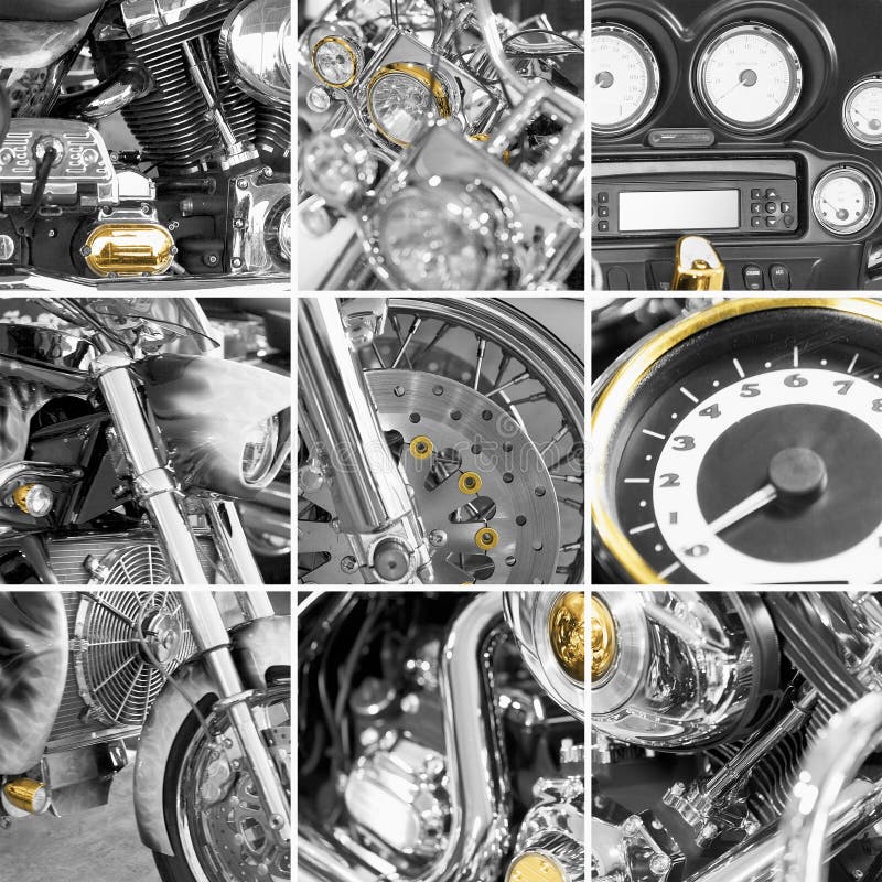 Motorcycle collage stock image. Image of motorcycle, cycle - 16477775