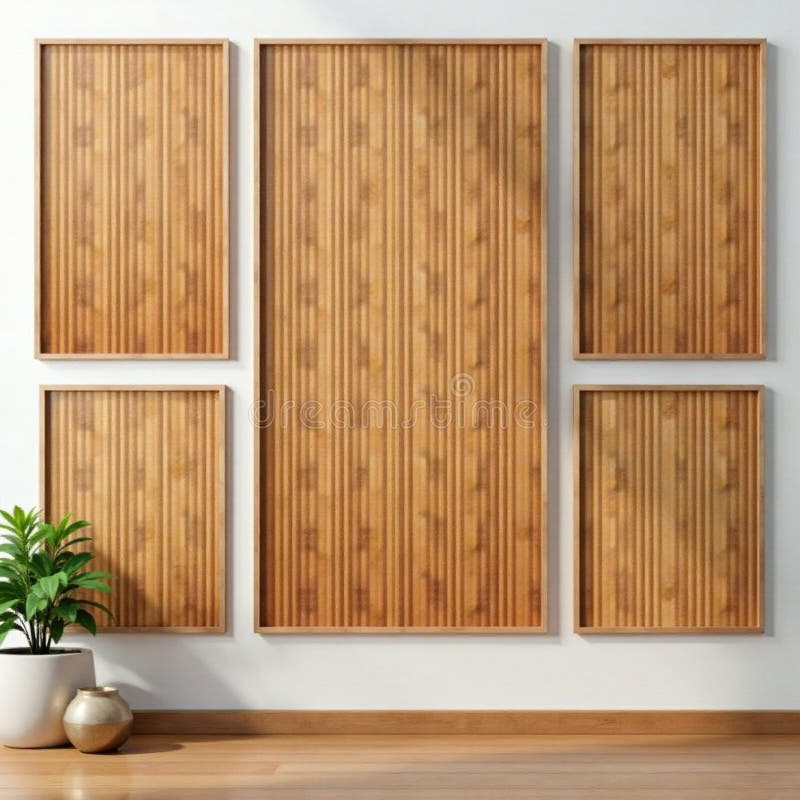 Collage of Framed Photos with Warm Natural Wood Backgrounds, Collage ...