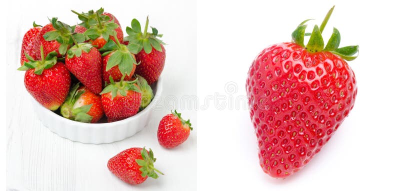 Collage with Fresh Strawberries Stock Image - Image of vitamin, berry ...