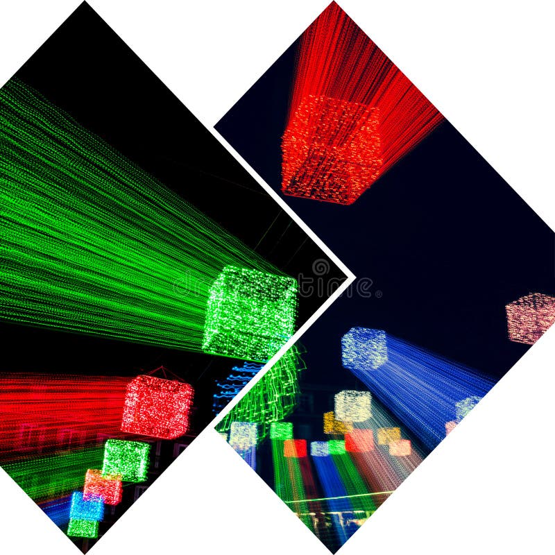 Collage of Fuzzy Lighting Images Stock Illustration - Illustration of ...