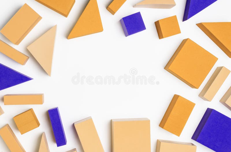 Collage of Geometric Shapes Made of Foam Rubber Stock Photo - Image of ...