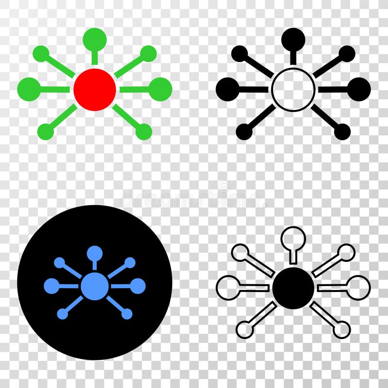 Node Links Flat Icon Illustration Stock Vector - Illustration of ...