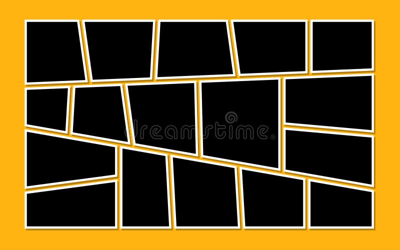 Collage Grid Photo Effect Vector Art Stock Vector - Illustration of ...