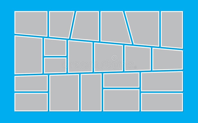 Collage Grid Photo Effect Vector Art Stock Illustration - Illustration ...