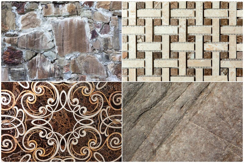 Collage Grunge Stone Background Stock Photo - Image of granite, macro ...