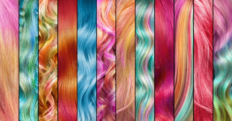 Collage of Hair Color Palette Stock Photo - Image of concept, colour ...