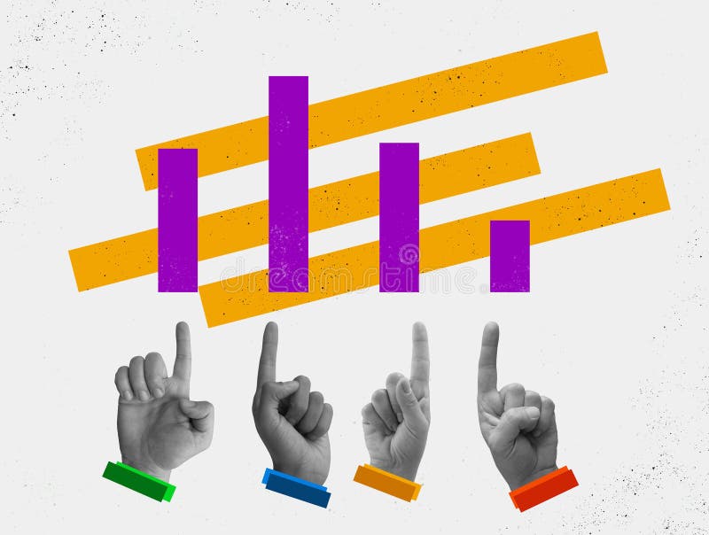 Collage with Hand Showing Graph. Assessment, Evaluation and Surveys ...