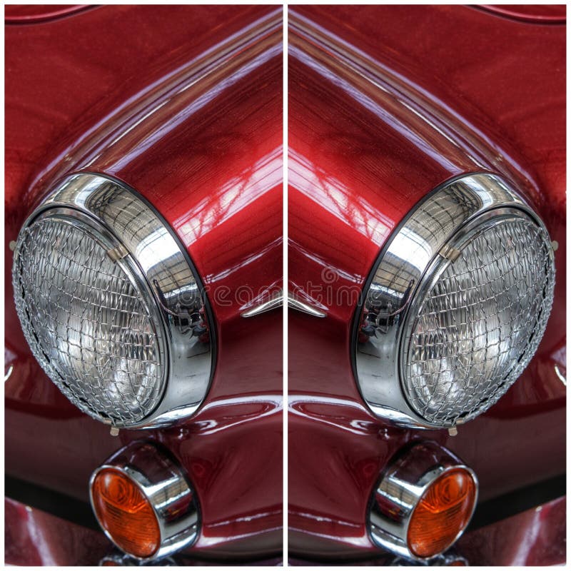 Collage with Headlights from Drop Down Expo in Bucharest Stock Image - Image of drop, expo ...