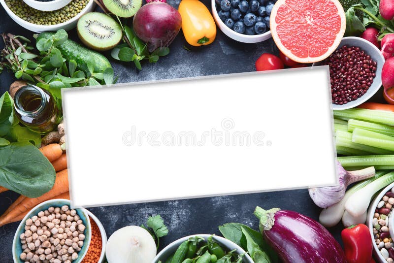 Collage of Healthy Eating Ingredients Stock Image - Image of garlic ...