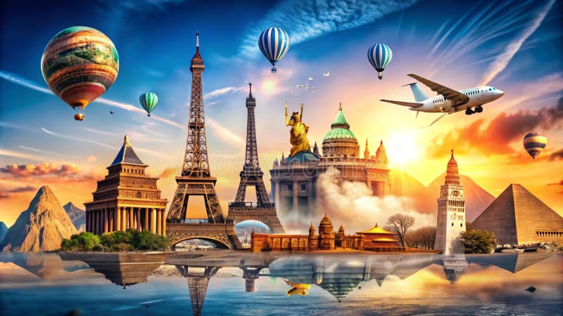 A Collage of Iconic Landmarks and Monuments from Around the World ...