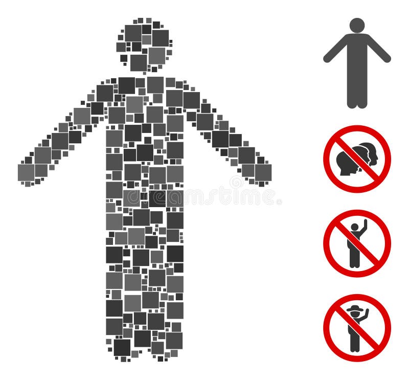 Square Ignorance Pose Icon Vector Collage Stock Illustration ...