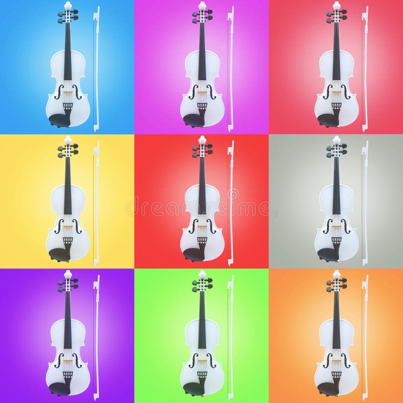 Violin in Different Angles of View, Front, Side and Back Stock Vector ...