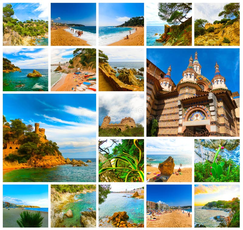 The Collage of Images about Lloret De Mar, Spain Editorial Photo ...