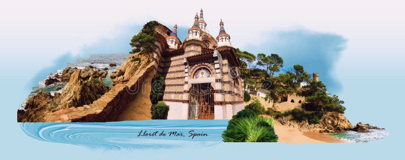 The Collage of Images about Lloret De Mar, Spain Stock Photo - Image of ...