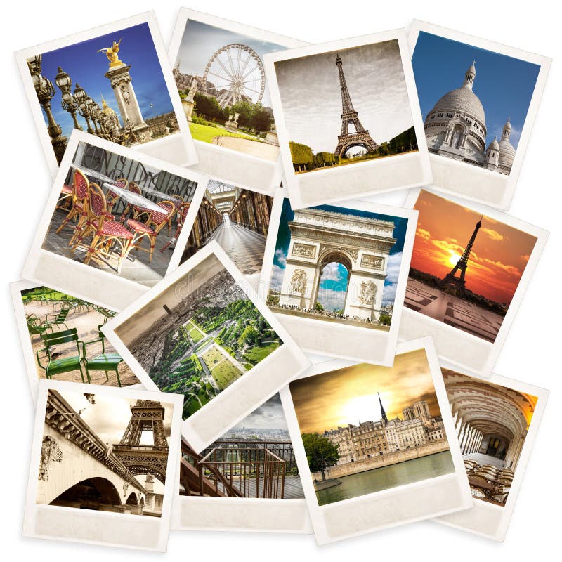 Images of Eiffel Tower in Collage Stock Photo - Image of landmark ...