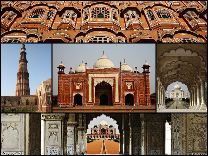 MONUMENTS COLLAGE IN INDIA stock photo. Image of jaipur - 83364966
