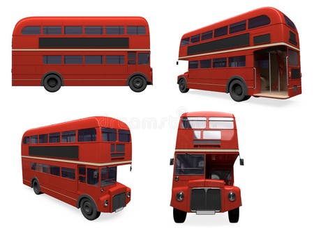 Collage of isolated bus stock illustration. Illustration of tourism ...
