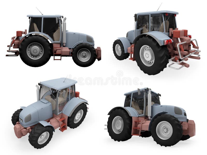 Collage of Isolated Construction Truck Stock Illustration ...