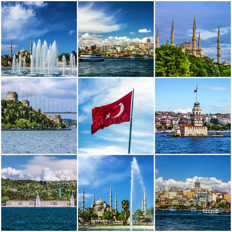 Collage of Istanbul ( Turkey ) Images - Travel Background (my Ph Stock ...