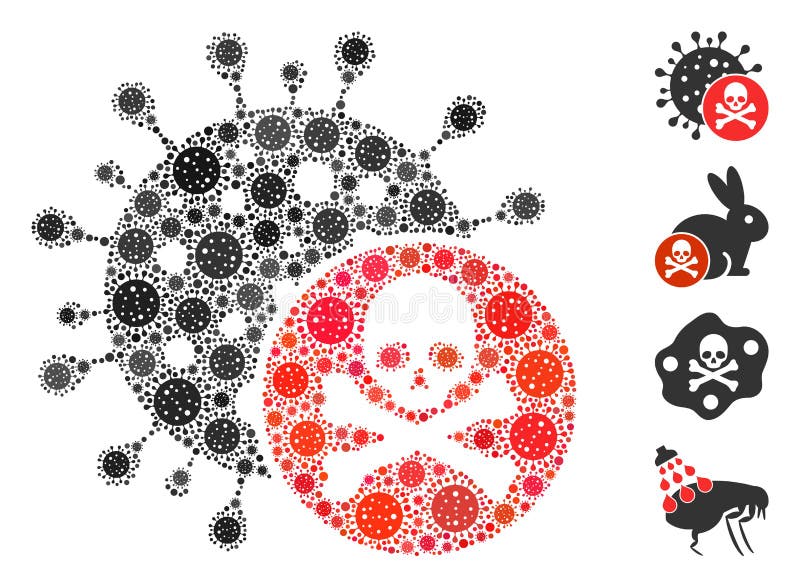 Kill Virus Collage of CoronaVirus Icons Stock Illustration ...