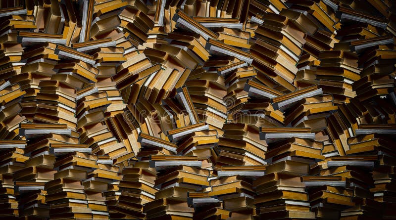 Collage of a Large Number of Different Books Stock Photo - Image of ...