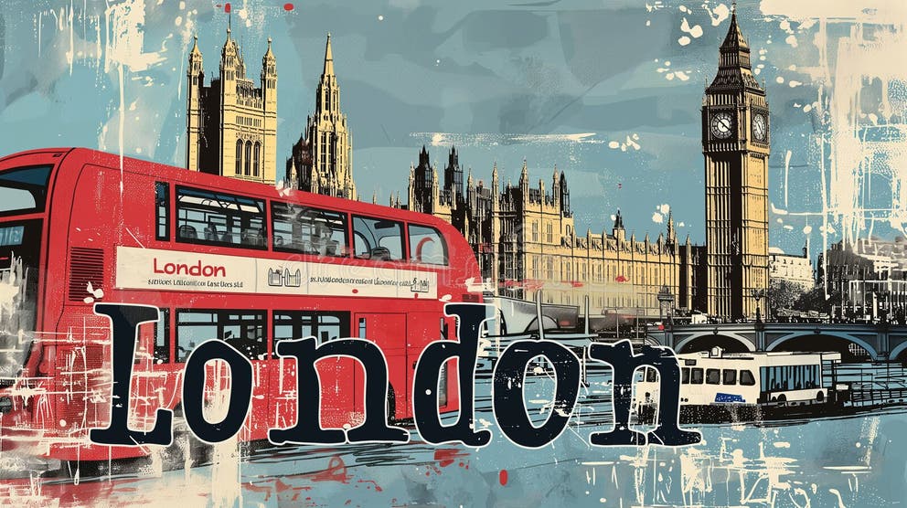 London Street Collage Stock Illustrations – 31 London Street Collage ...