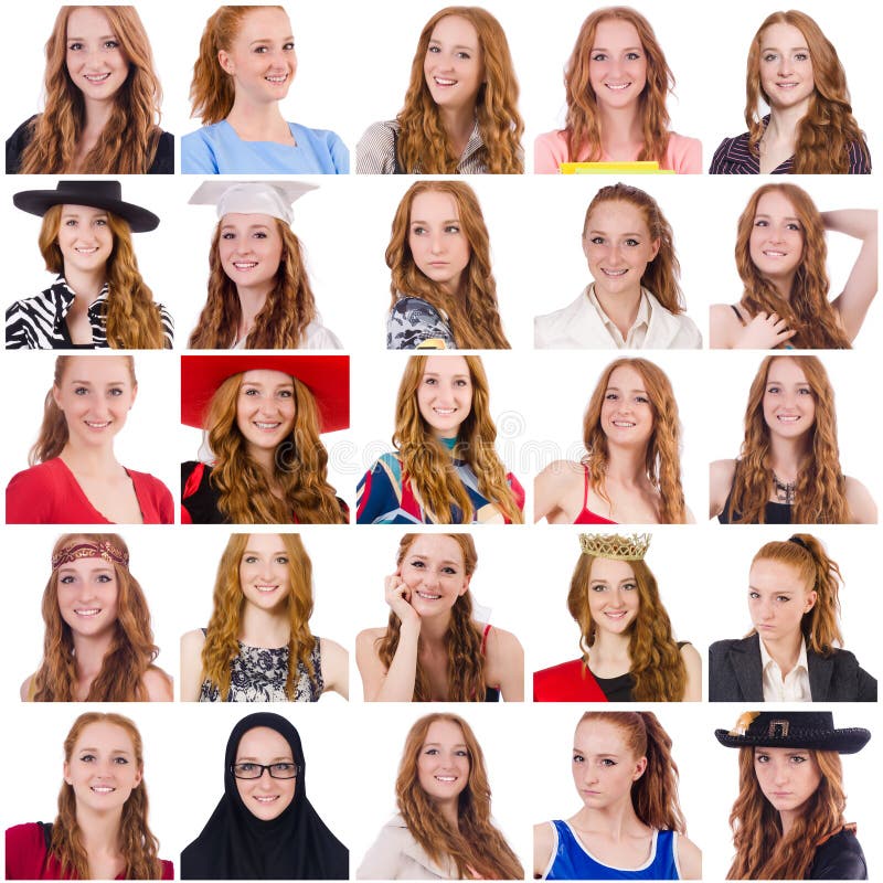 Collage of many faces stock photo. Image of compilation - 58146806