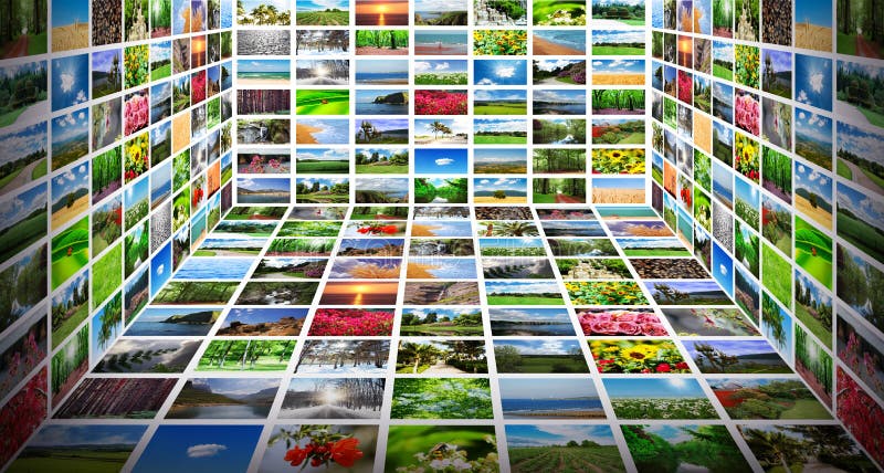 Collage of many photos stock photo. Image of field, album - 23260182