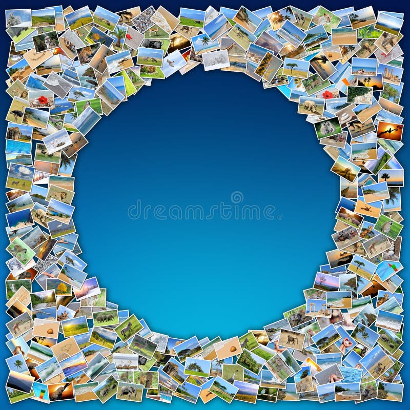 Collage of many photos stock image. Image of places, montage - 49122685