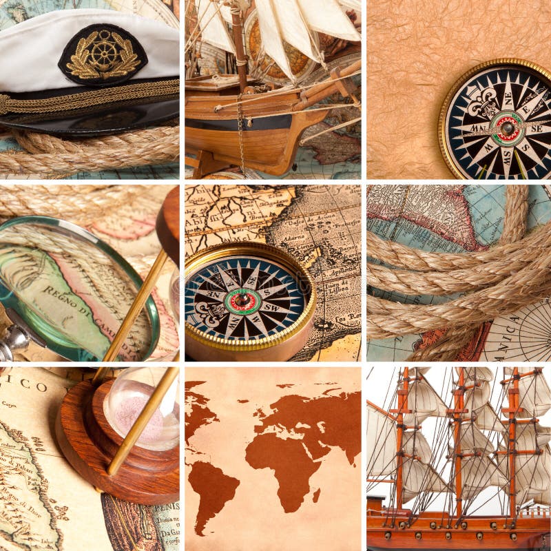 Collage de la geografía foto de archivo. Imagen de viejo - 33914208