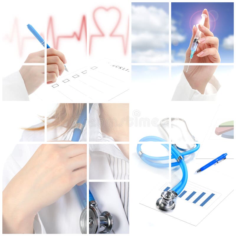 Medical collage stock photo. Image of equipment, adult - 15265238