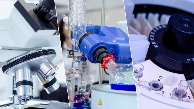 Collage with Medical Laboratory Equipment Photos Stock Image - Image of ...