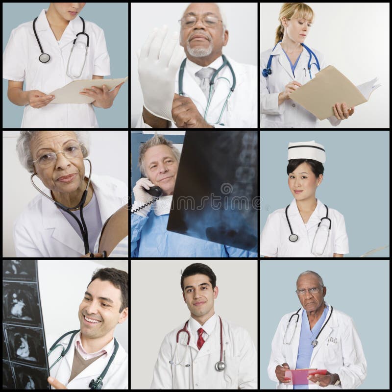 Collage of medical team stock photo. Image of years, africanamerican ...