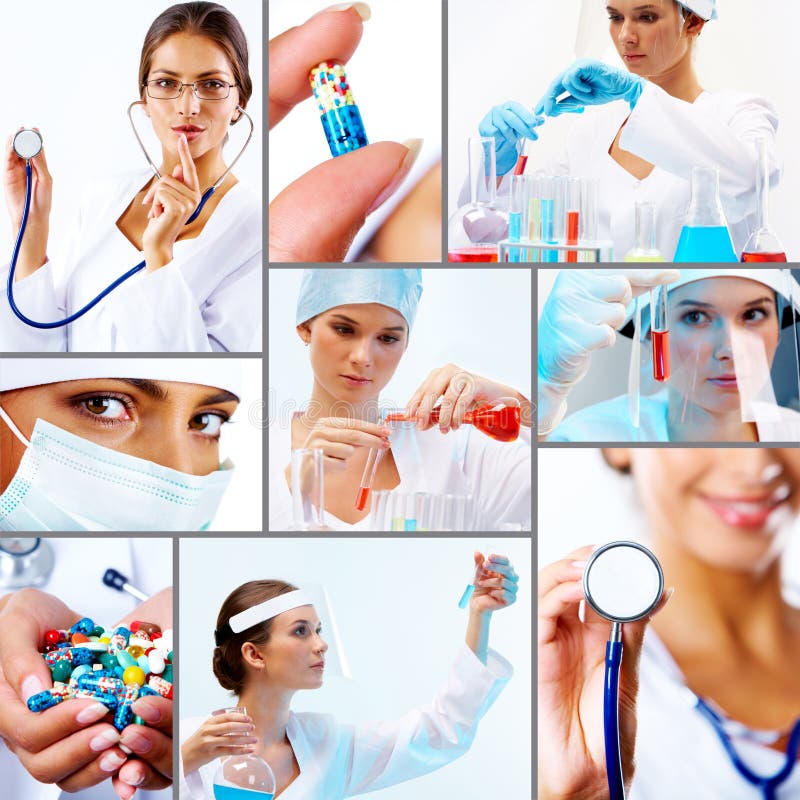 Collage of medicine stock image. Image of health, biotechnology - 16345353