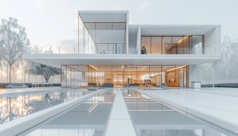 Collage of Modern House Construction Blueprints with Sketches and ...