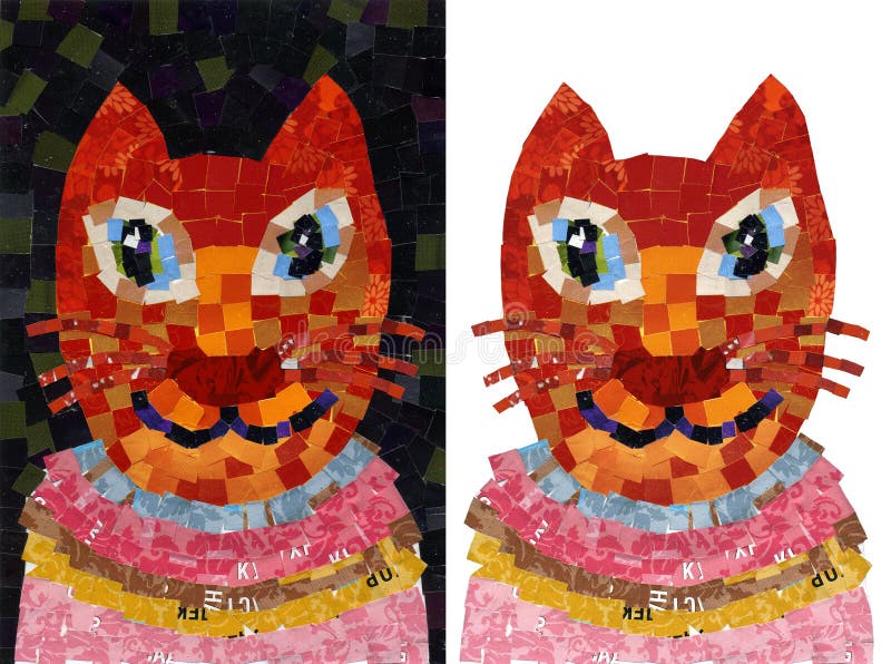 Mosaic cat stock illustration. Illustration of wake, stretch - 553206