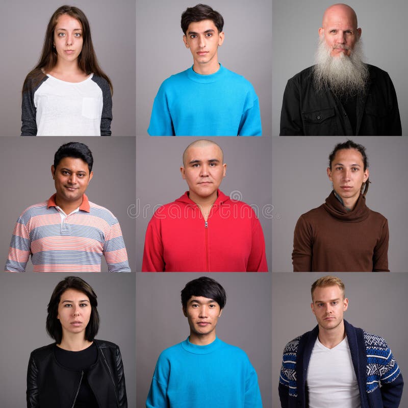Collage of People in Different Ages and Ethnicities Stock Photo - Image ...