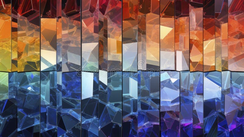 Collage of Multicolored Silicon Crystals Stock Illustration ...