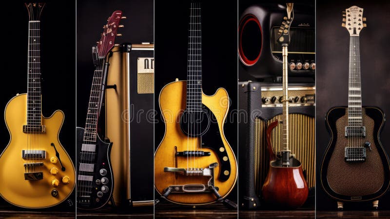 Collage of Music Instruments - Beautiful Illustration - Made with ...