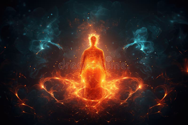 Collage. Mysterious Geometric Shapes with Neon Smoke Light Effect Stock ...